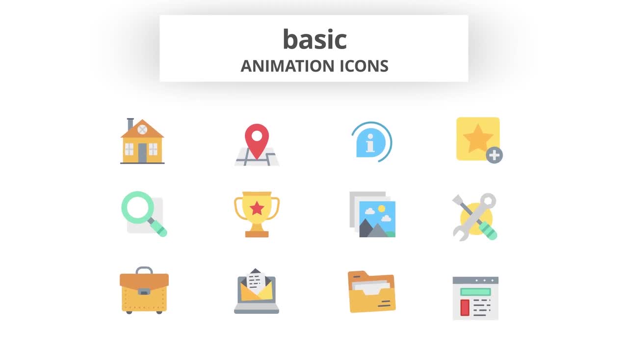 Basic - Animation Icons - After Effects Templates | Motion Array