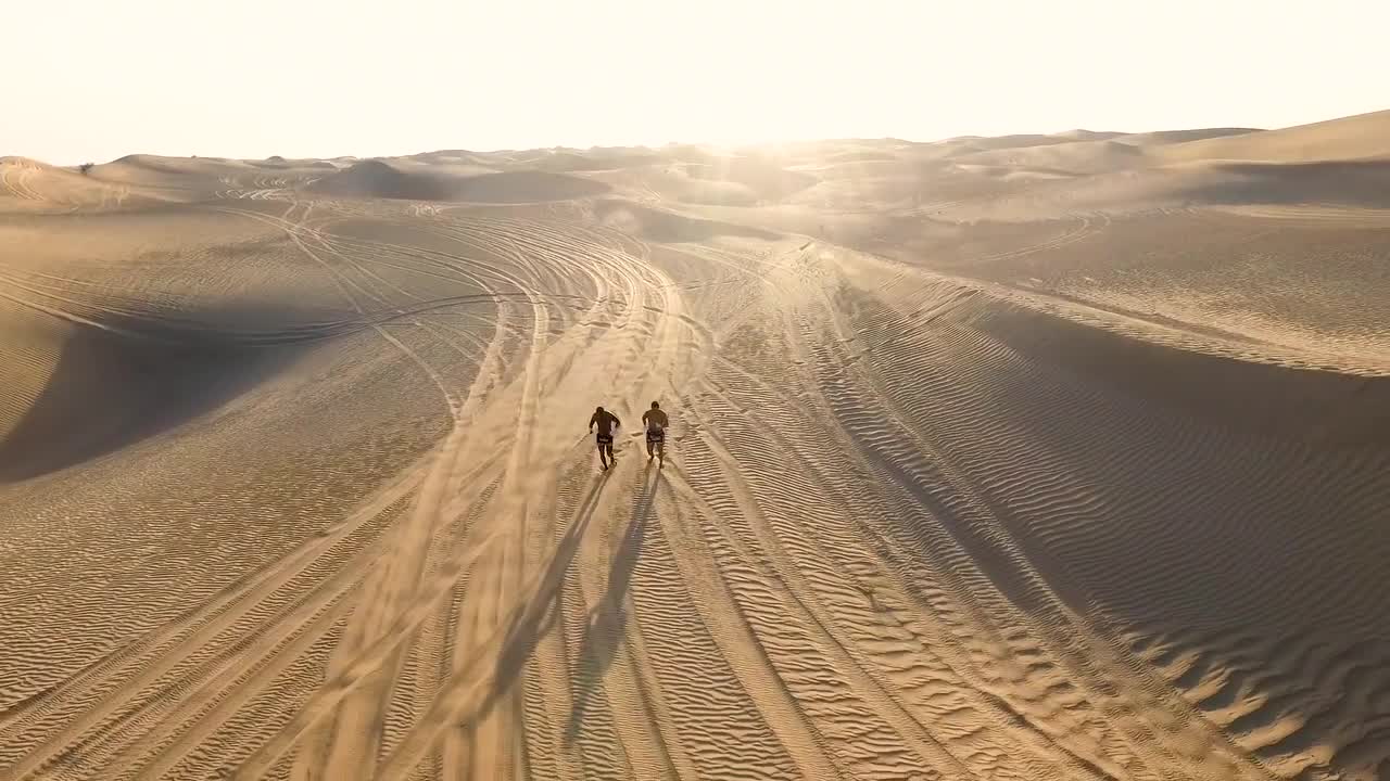 Men Running In The Desert - Stock Video | Motion Array