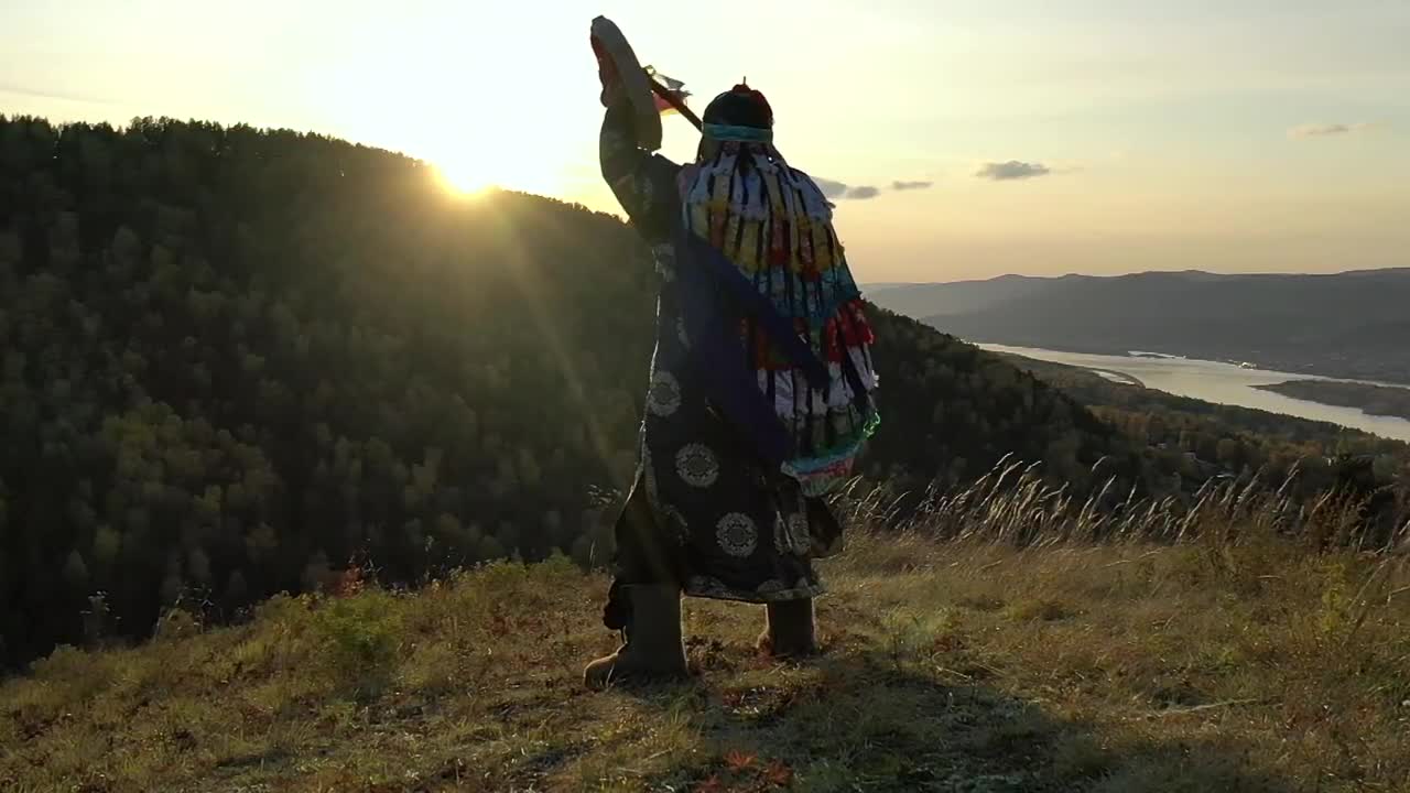 Ritual Dance Of The Shaman - Stock Video | Motion Array