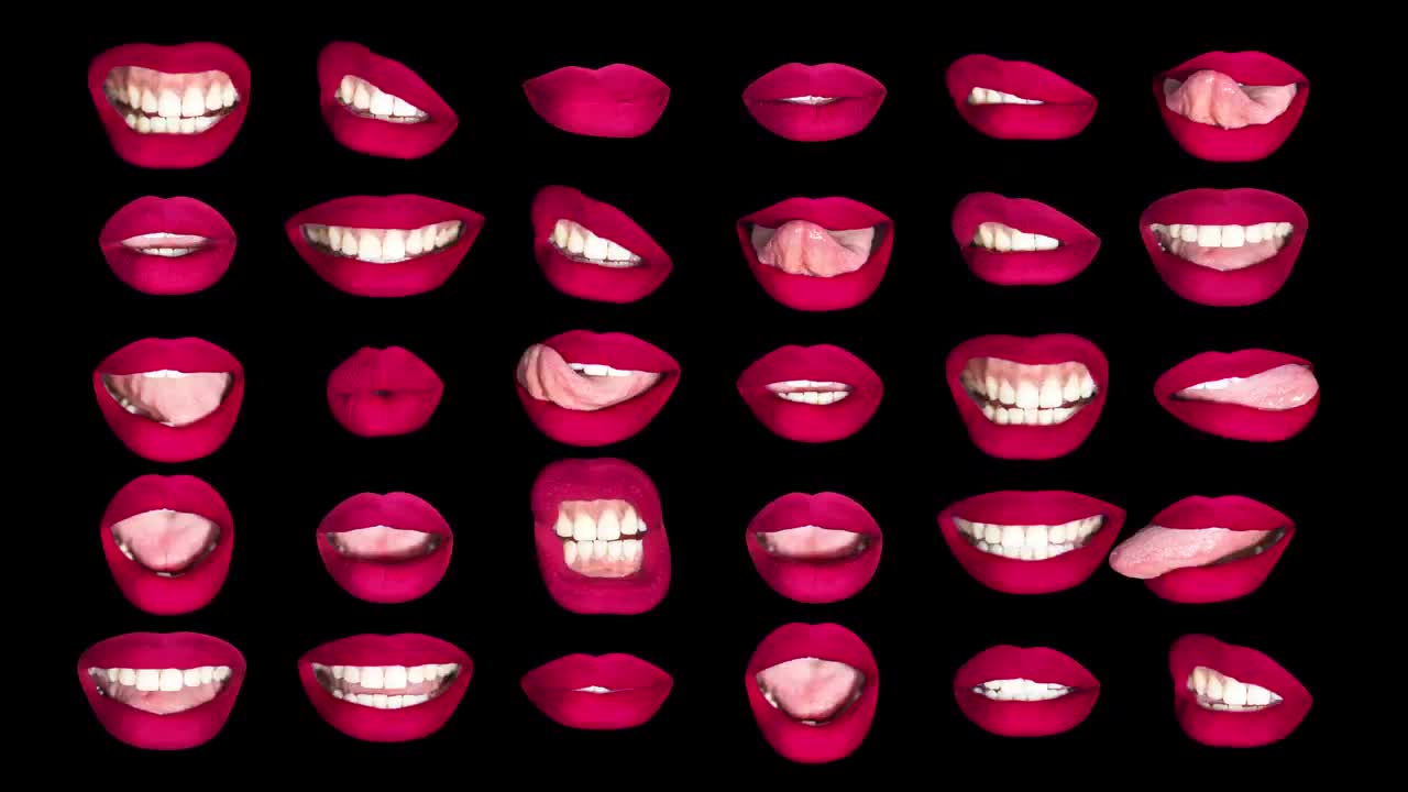 Red Lips Talking And Pouting - Stock Motion Graphics | Motion Array