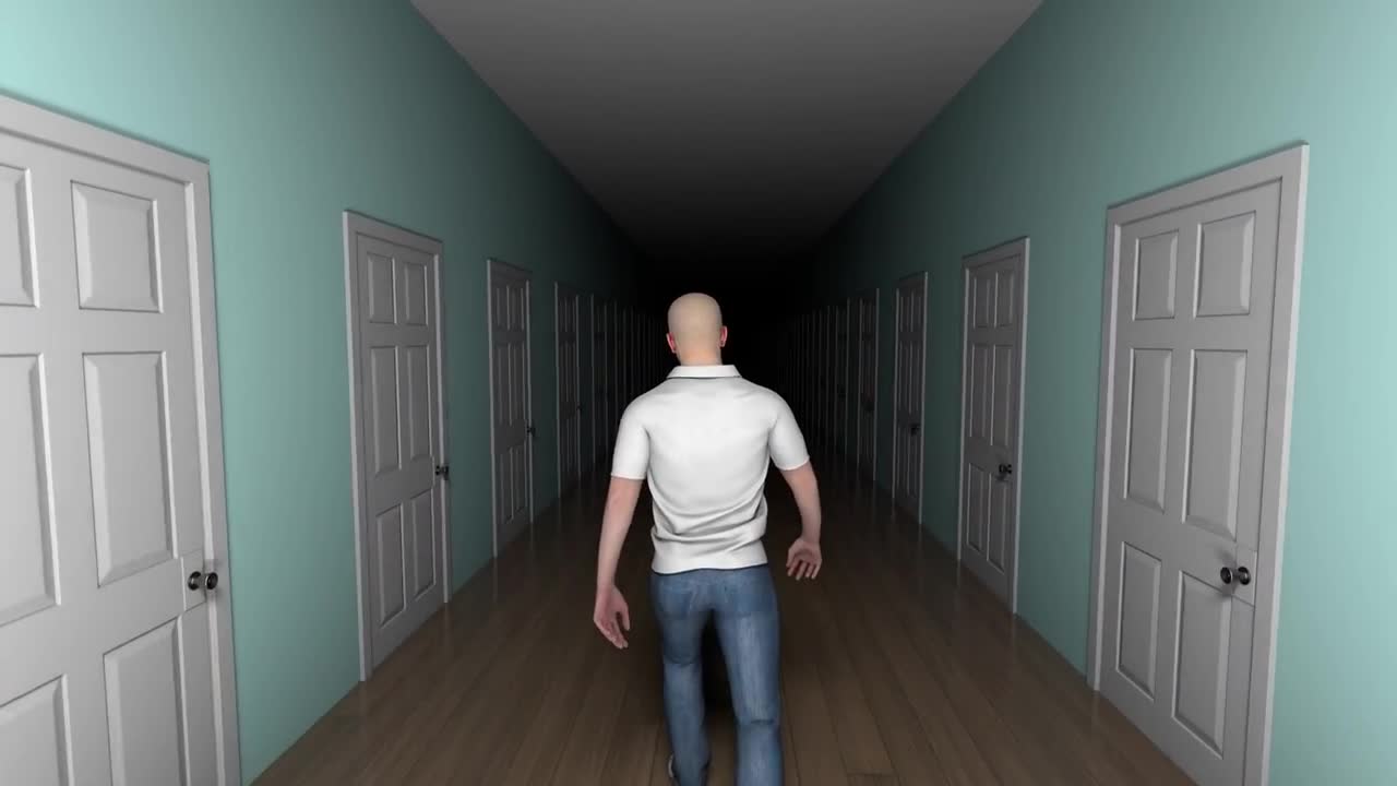 Corridor With Doors Loop - Stock Motion Graphics | Motion Array