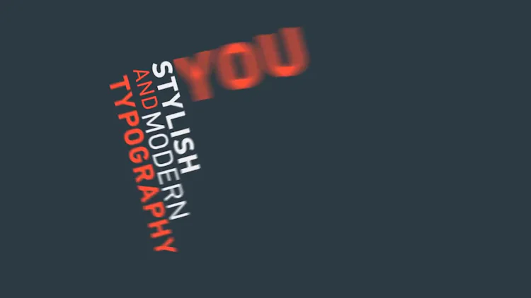 Typography After Effects Templates Motion Array