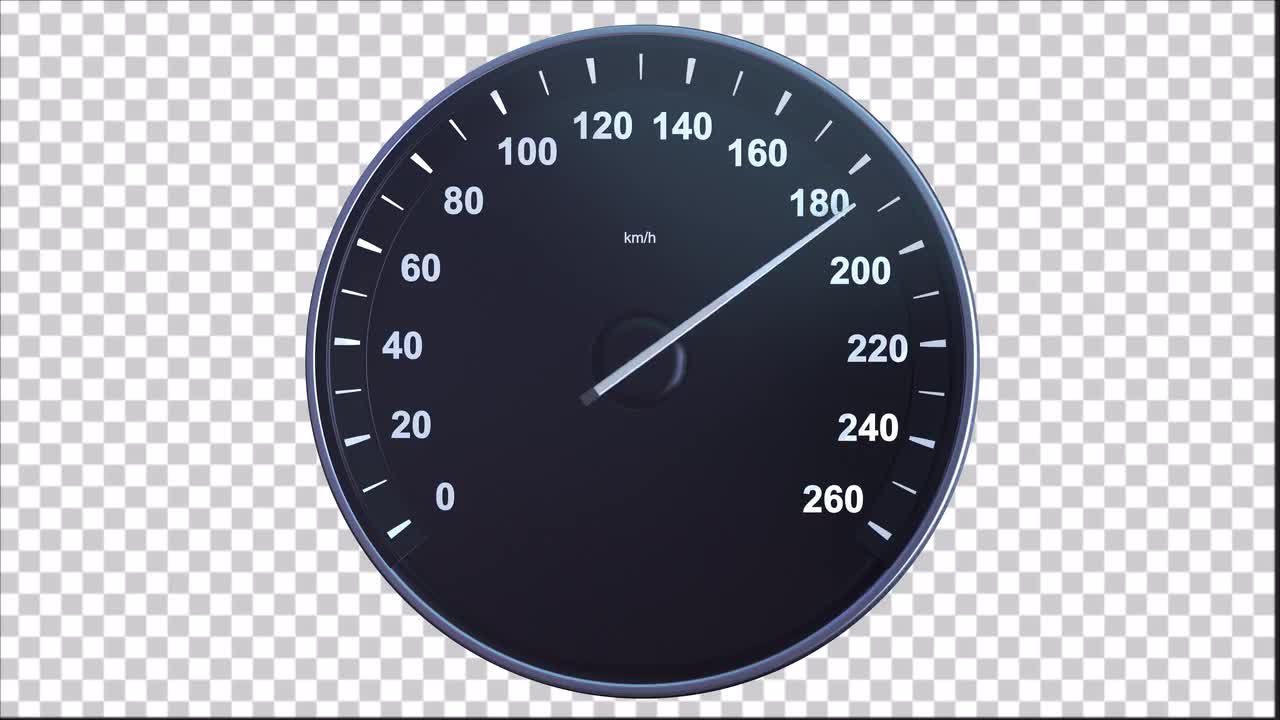 Speedometer With Alpha Matte - Stock Motion Graphics | Motion Array
