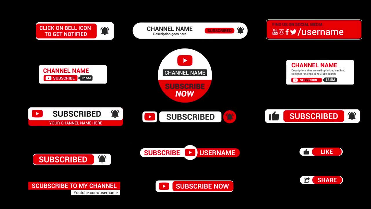 Subscribe Titles 2.0 - Motion Graphics Templates | Motion Array