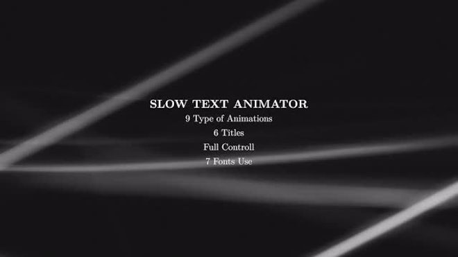Slow Text Animator - Motion Graphics Templates | Motion Array