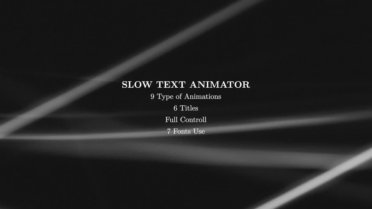 Slow Text Animator - Motion Graphics Templates | Motion Array