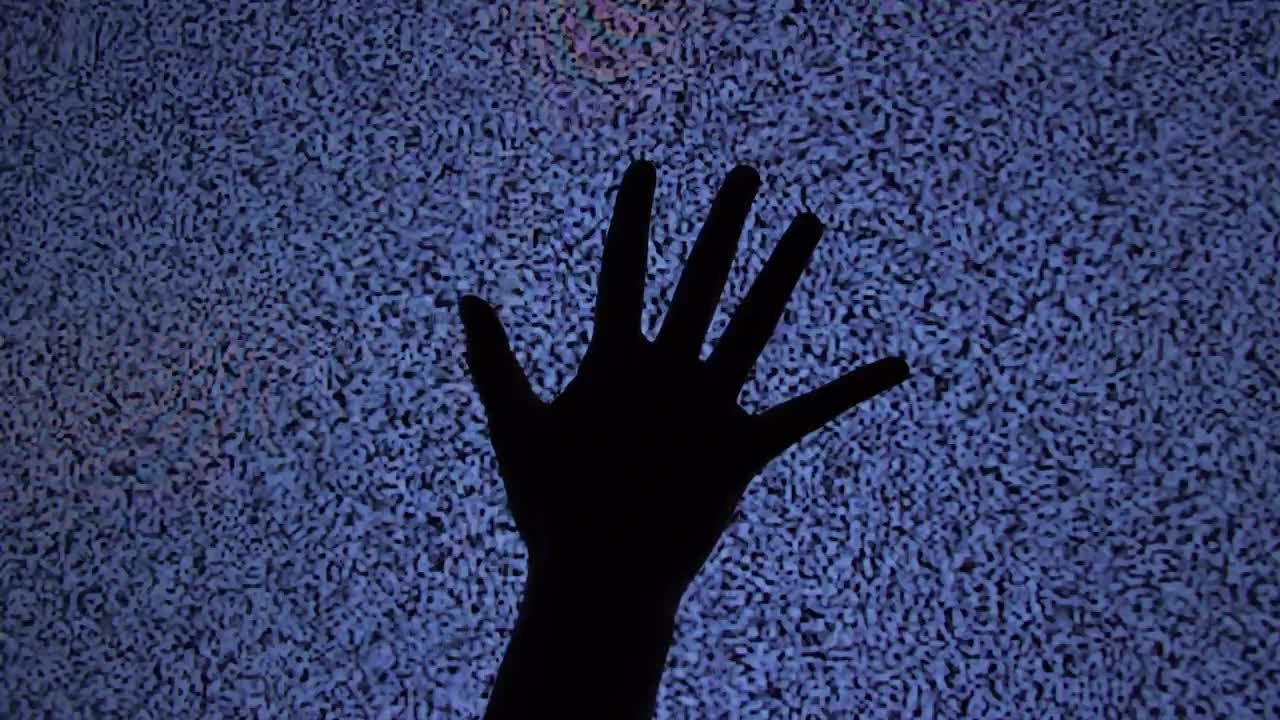 Hand Touching TV Screen - Stock Video | Motion Array