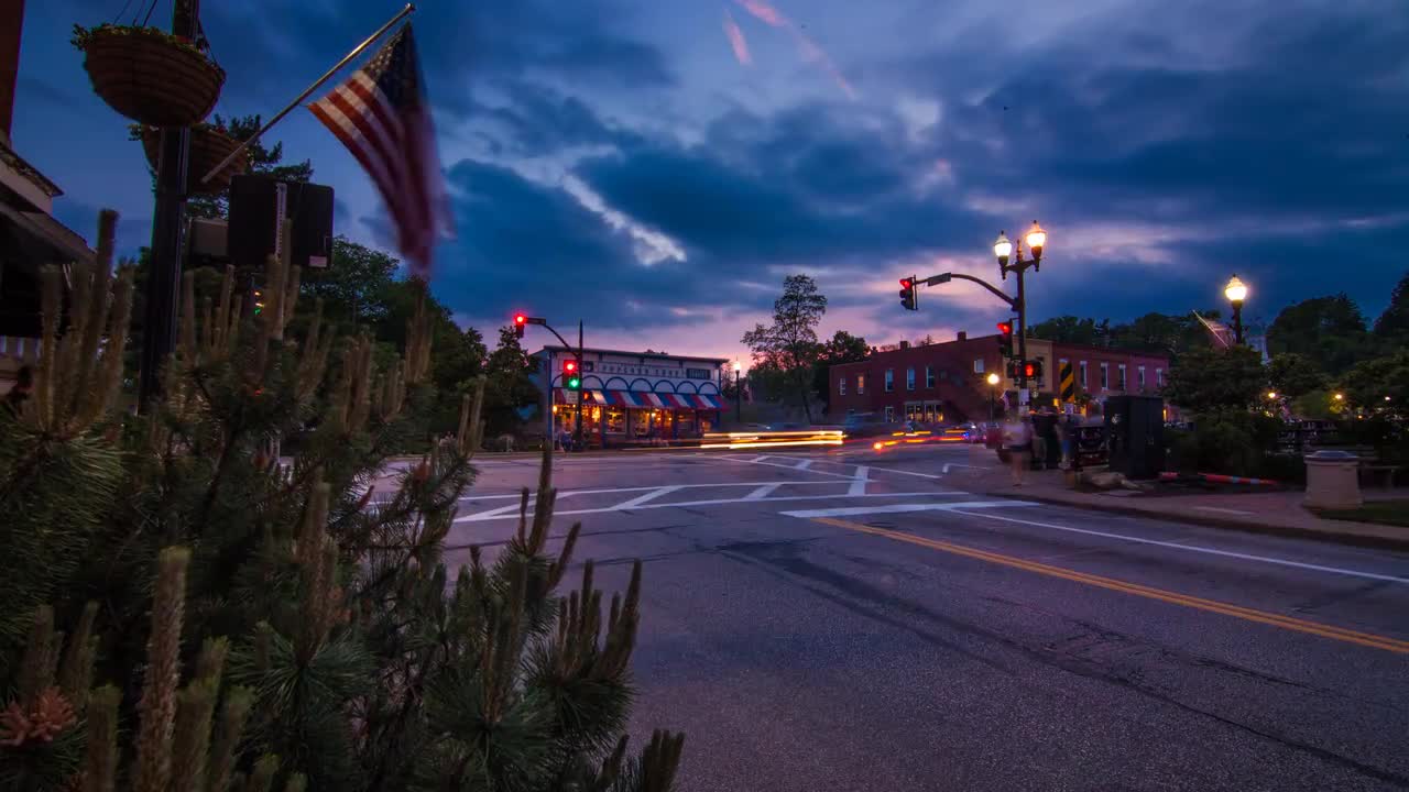 Small Town Day To Night Time-Lapse - Stock Video | Motion Array