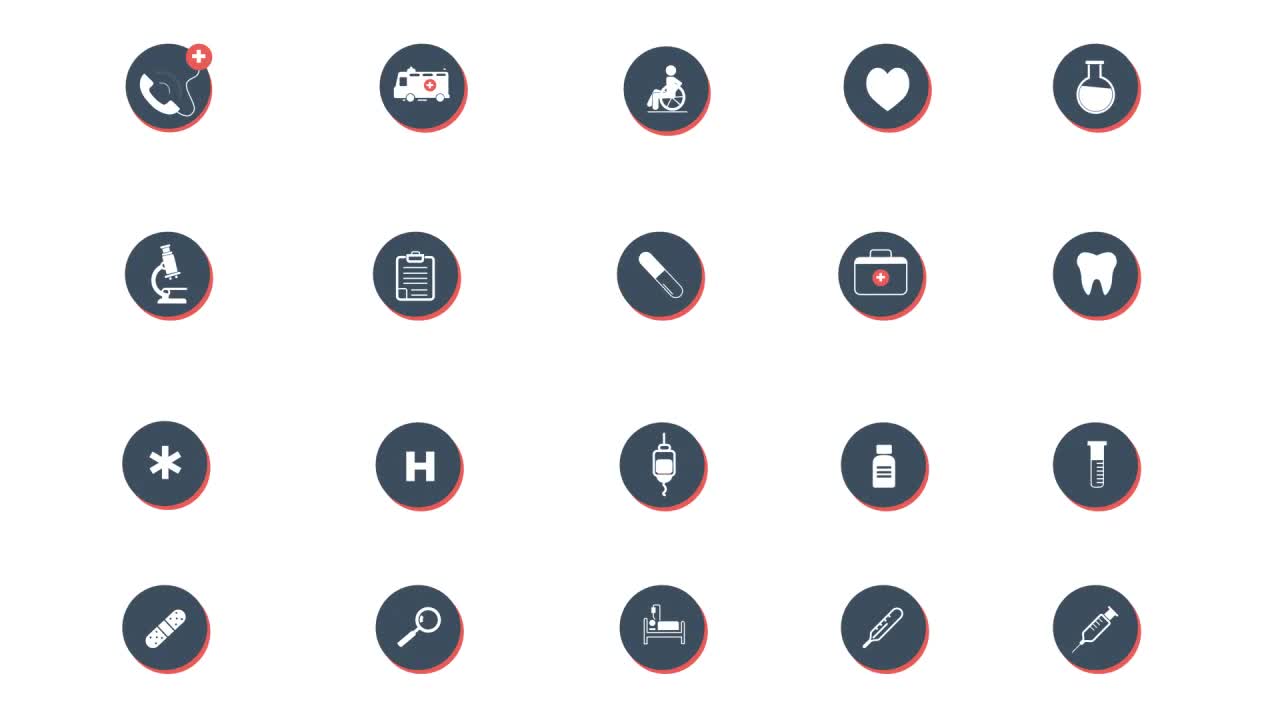 20 Medical Icons - After Effects Templates | Motion Array