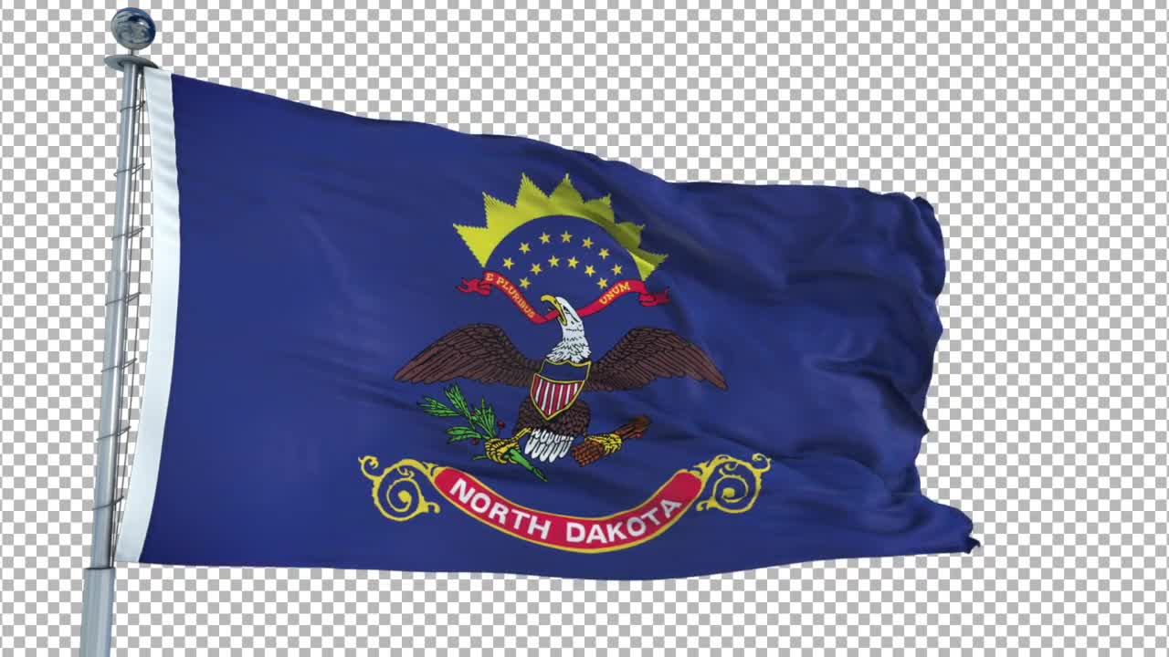 North Dakota Flag - Stock Motion Graphics | Motion Array