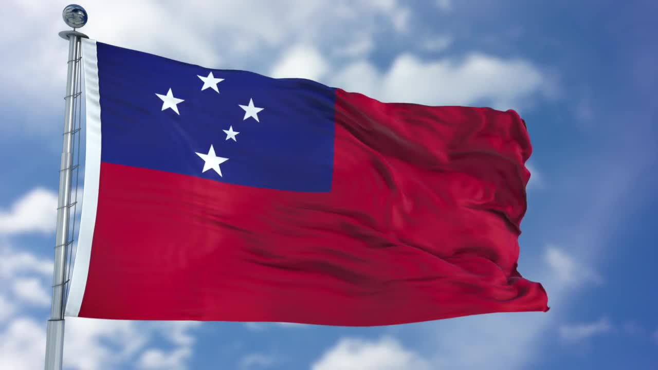 Samoa Flag Animation - Stock Motion Graphics | Motion Array
