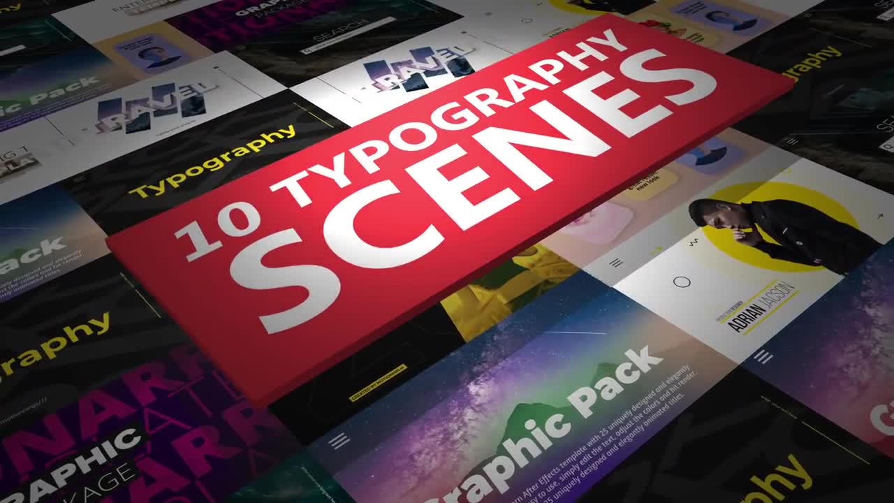 10 Typography Scenes - After Effects Templates | Motion Array