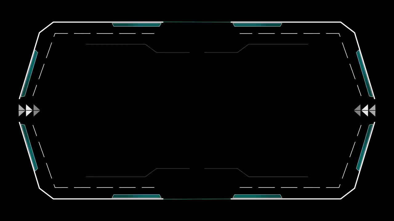 HUD Video Frame With Audio Frequency - Stock Motion Graphics | Motion Array