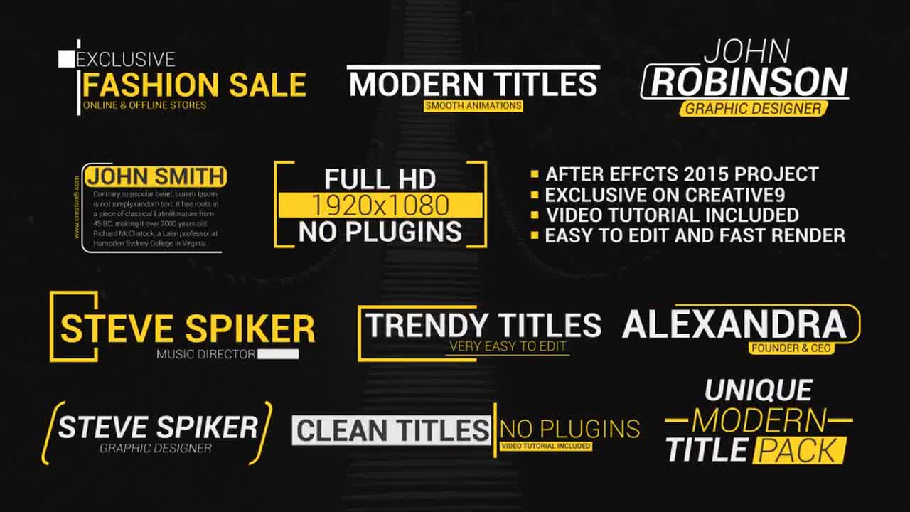 Clean Elegant Titles - After Effects Templates | Motion Array