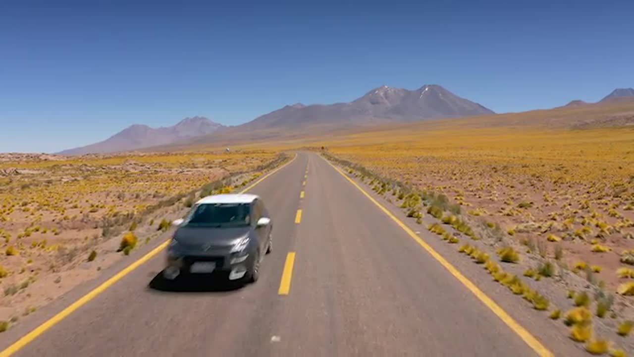 Approaching Car, Atacama Desert, Chile - Stock Video | Motion Array