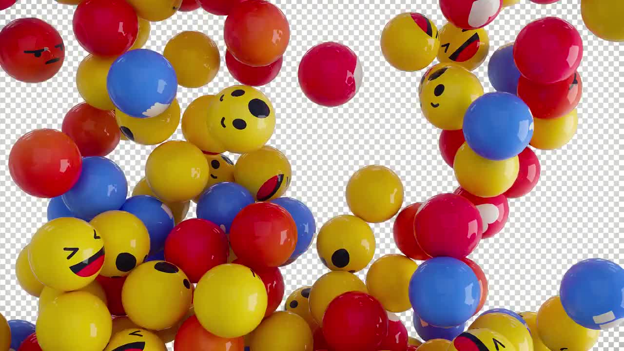 Falling 3D Emoji Transition - Stock Motion Graphics | Motion Array