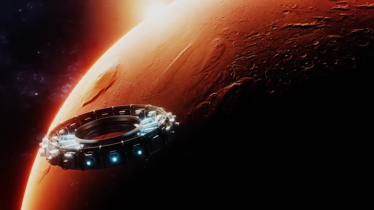 Close-Up View Of Red Planet - Stock Motion Graphics | Motion Array
