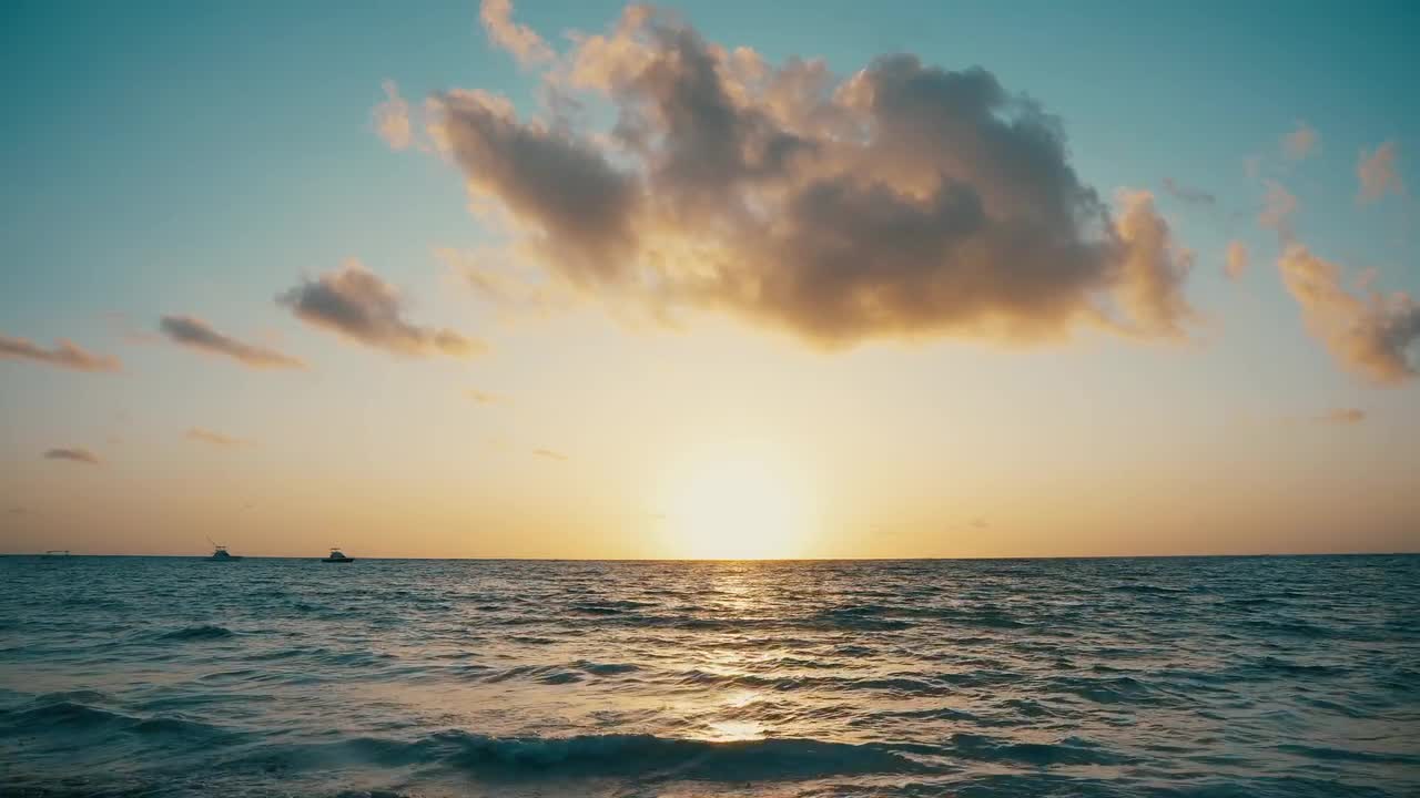 Gentle Ocean Sunrise Background - Stock Video | Motion Array