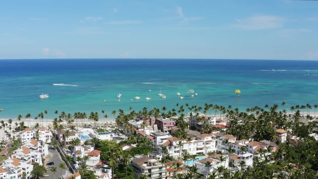 Punta Cana Beachfront Aerial - Stock Video | Motion Array
