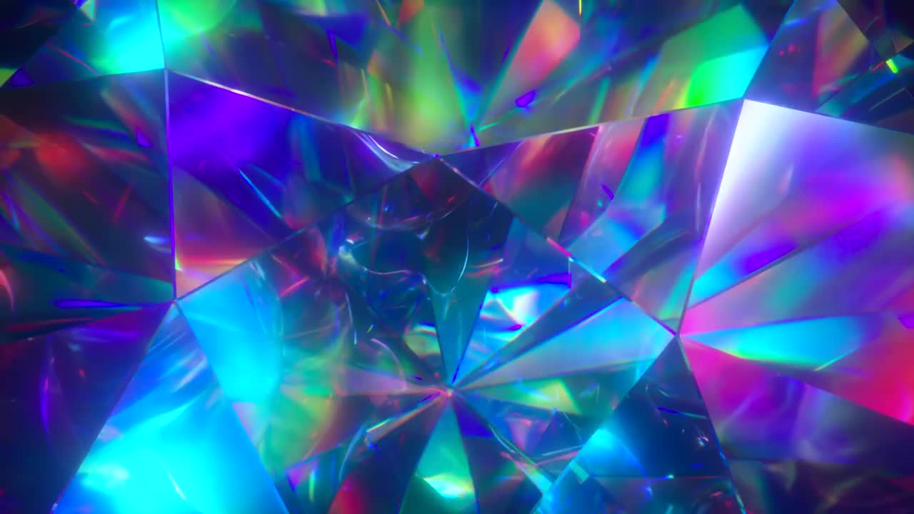 Rotating Crystal Spectrum Loop Stock Motion Graphics Motion Array 1654