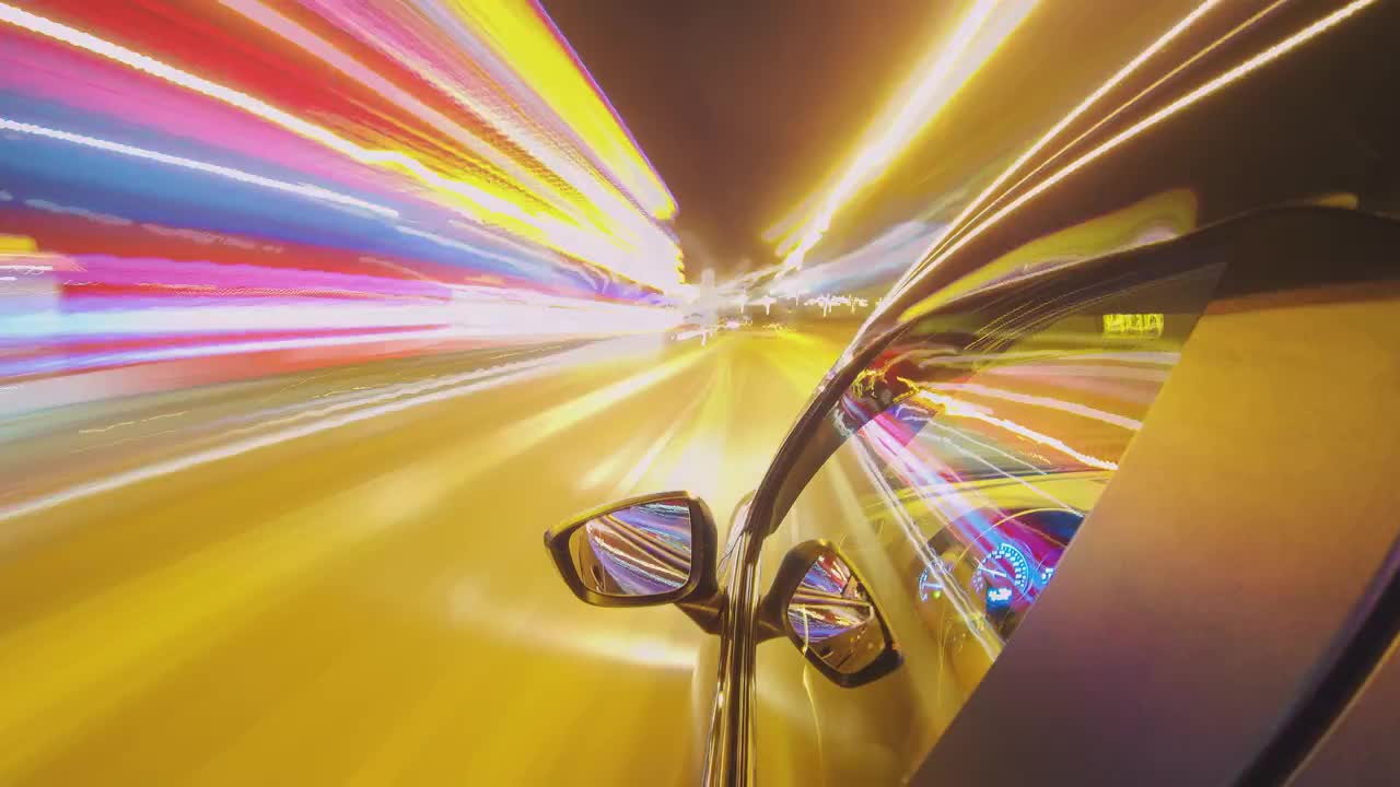 Time-Lapse Of A Car Driving Fast - Stock Video | Motion Array