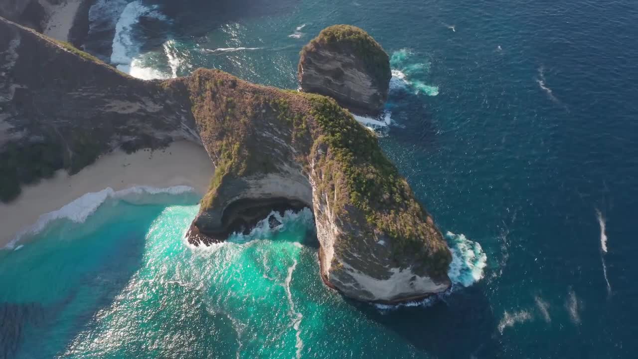 Manta Bay Along Kelingking Beach - Stock Video | Motion Array