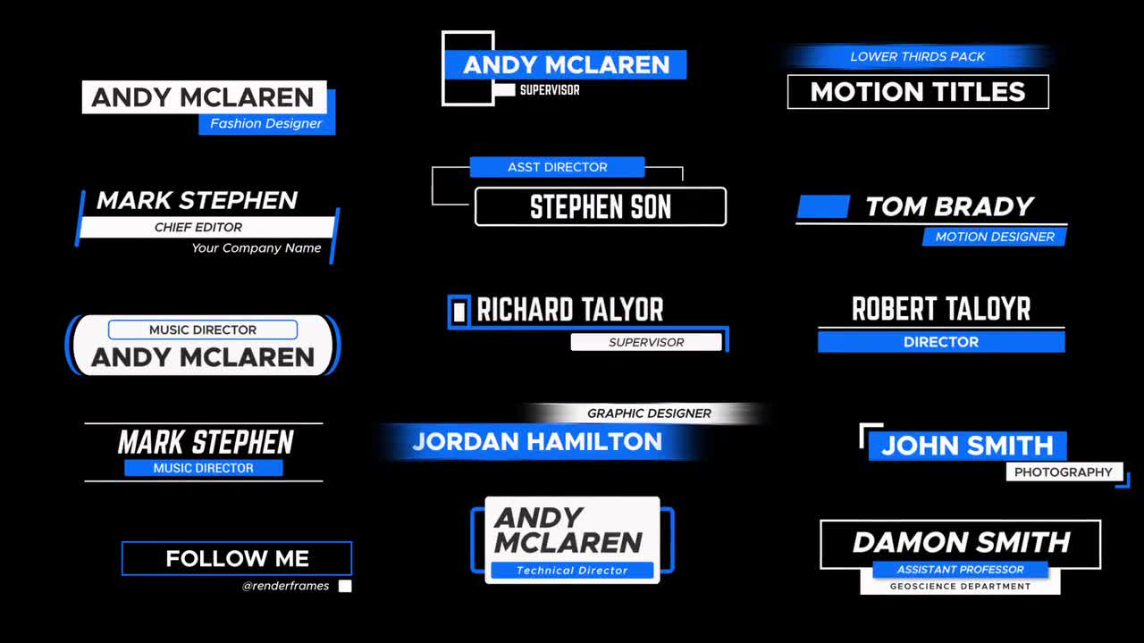 Interview Lower Thirds - Motion Graphics Templates | Motion Array