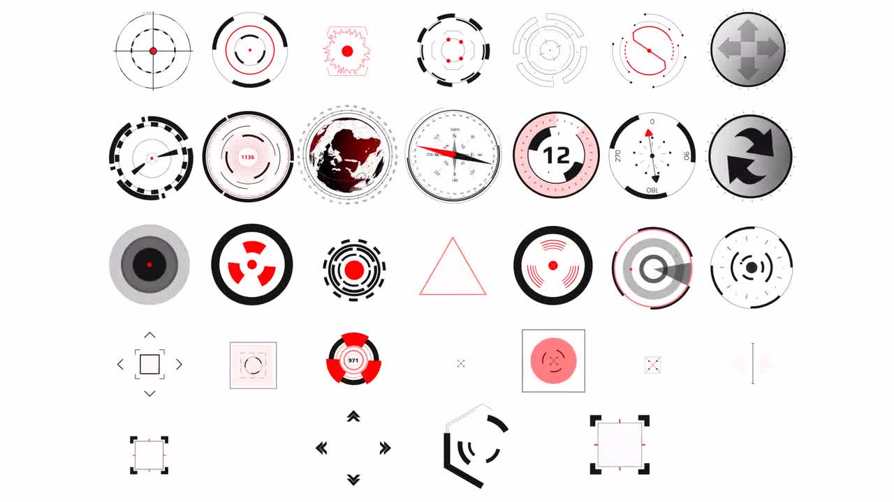 Targets HUD Pack - Stock Motion Graphics | Motion Array