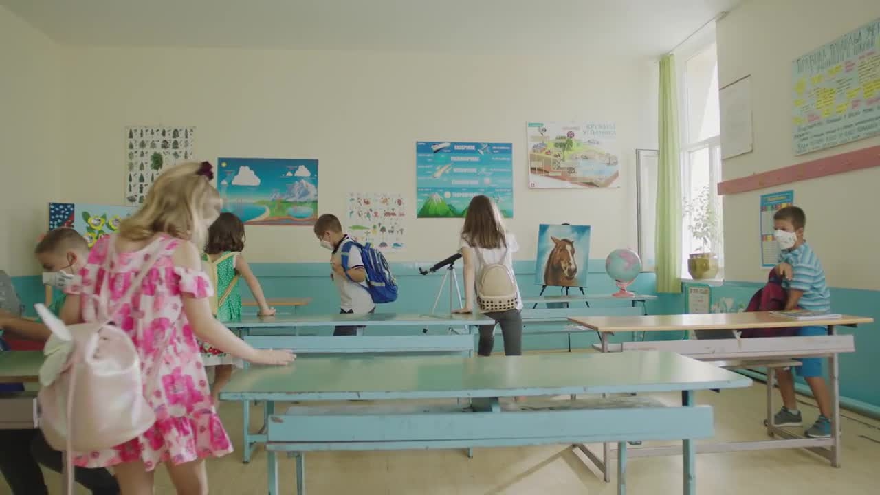 Students Entering The Classroom - Stock Video | Motion Array