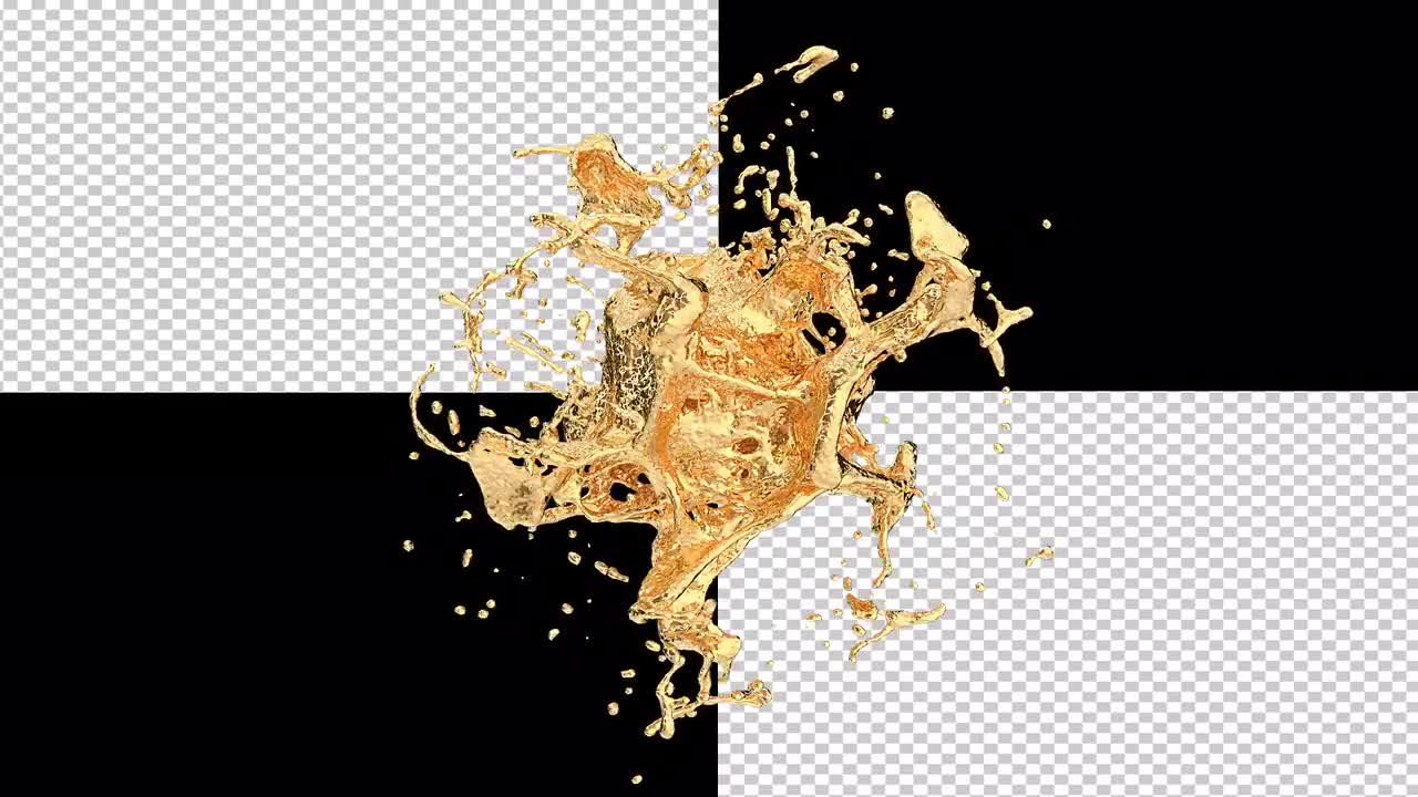 Molten Liquid Gold Splatter - Stock Motion Graphics | Motion Array