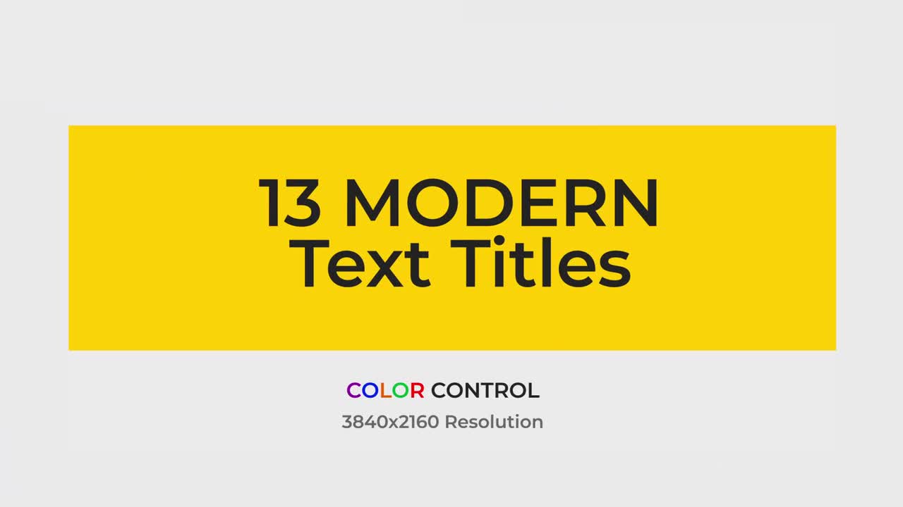 Modern 13 Titles - After Effects Templates | Motion Array
