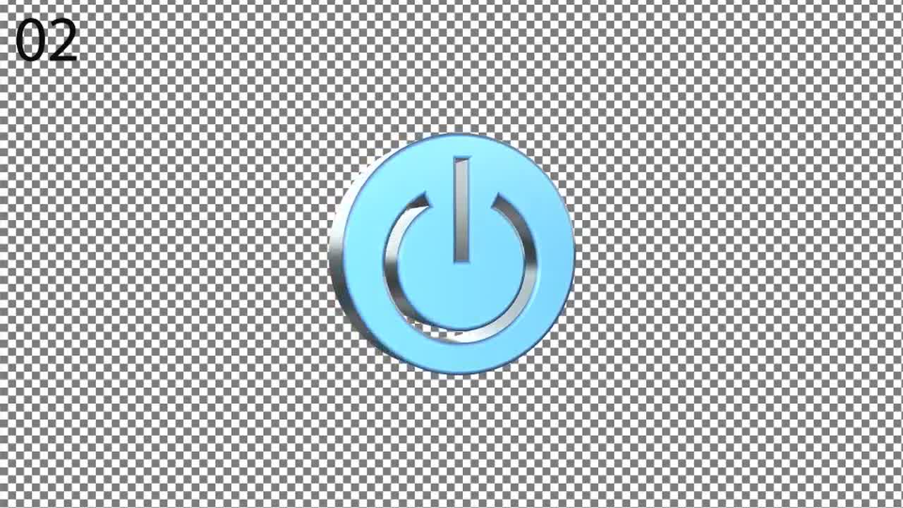 Rotating Power Button On Alpha Set - Stock Motion Graphics | Motion Array