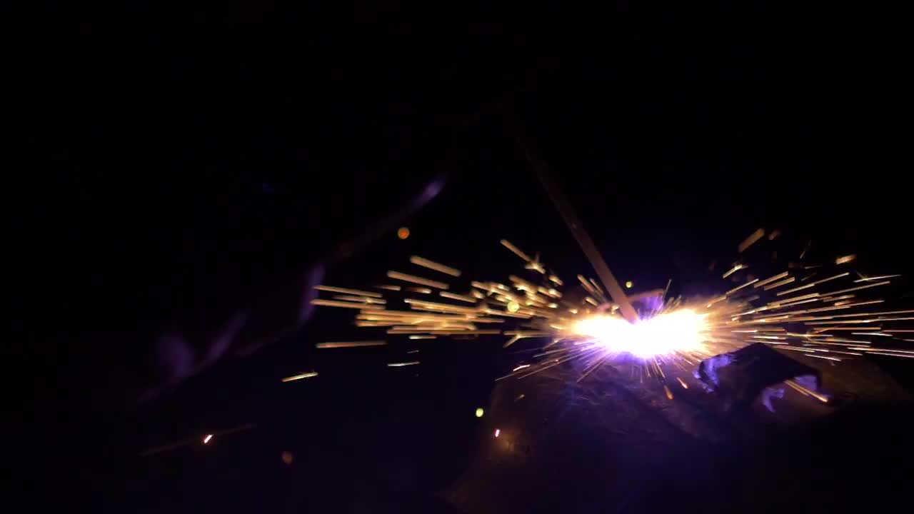 Welding Sparks Fly Up - Stock Video | Motion Array