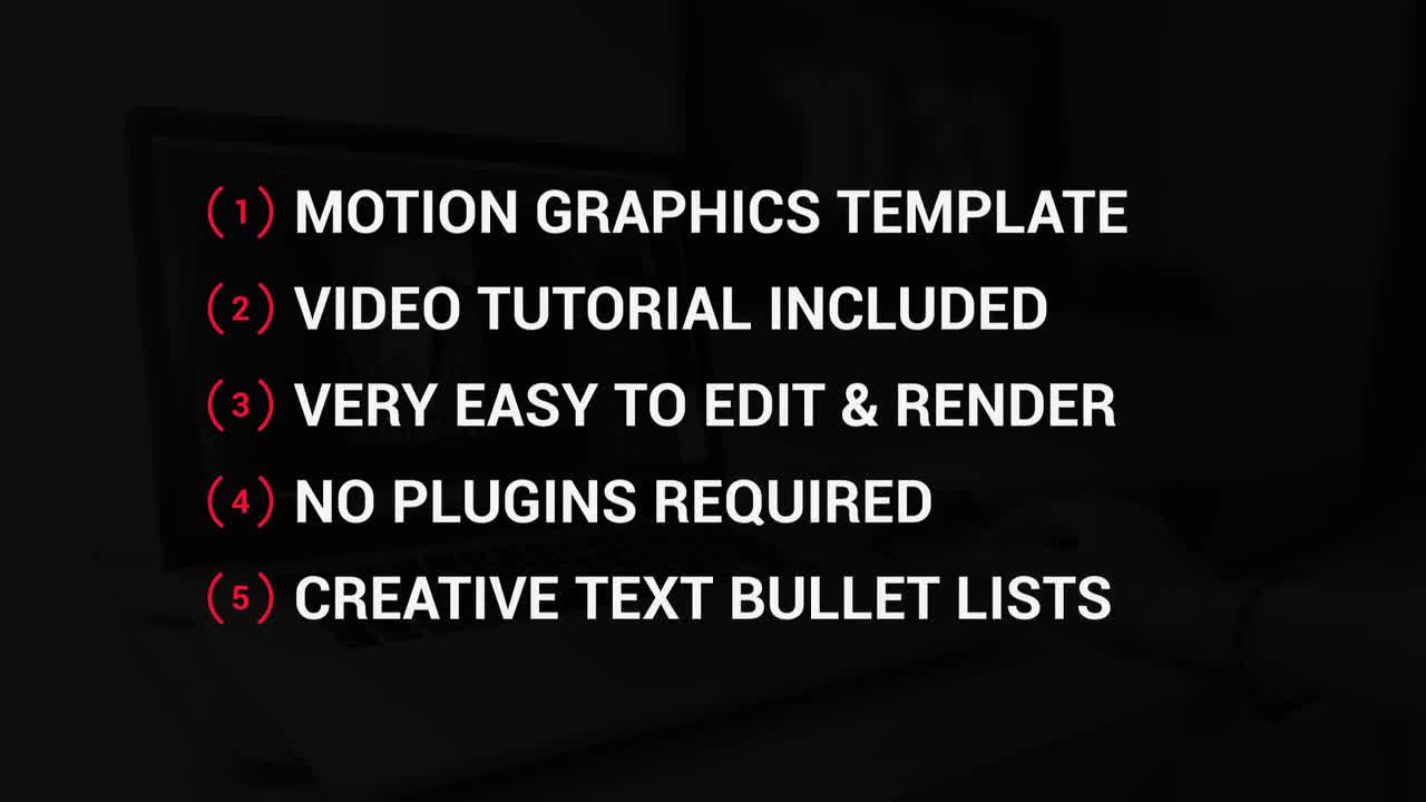 Modern Text Bullet Lists - Motion Graphics Templates | Motion Array