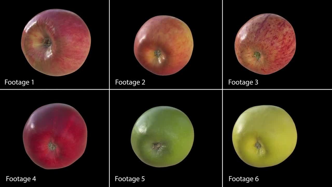 Spinning Apples On Alpha Loops - Stock Motion Graphics | Motion Array