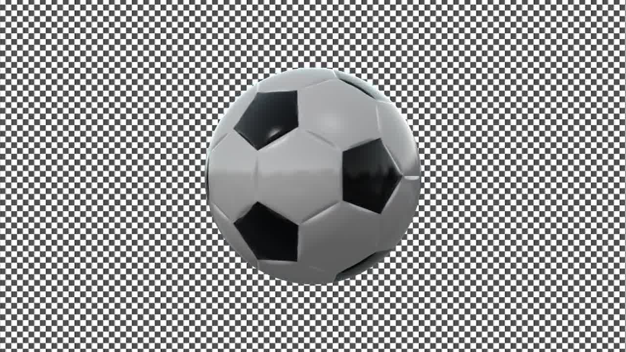 Football Soccer Ball Spinning On Alpha - Stock Motion Graphics | Motion ...