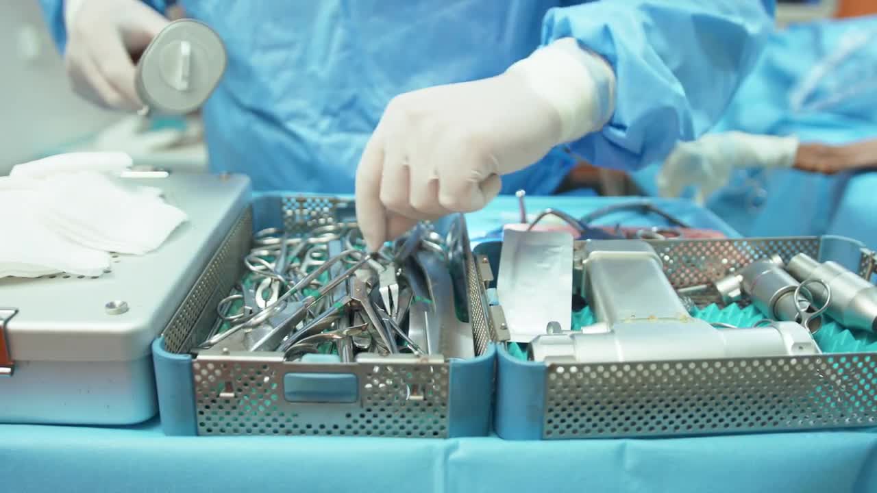 Sterilized Operating Tools - Stock Video | Motion Array