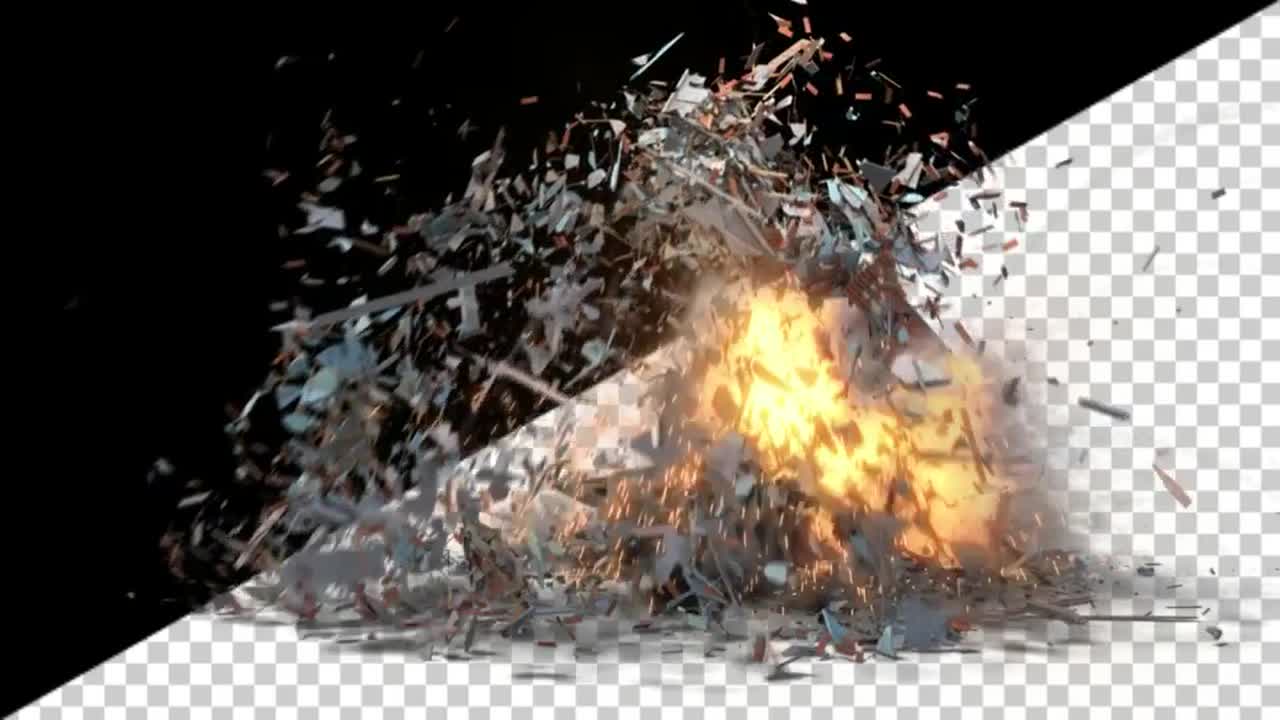 Cottage Explosion - Stock Motion Graphics | Motion Array