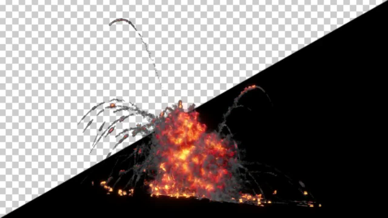 Shrapnel Explosion On Alpha - Stock Motion Graphics | Motion Array