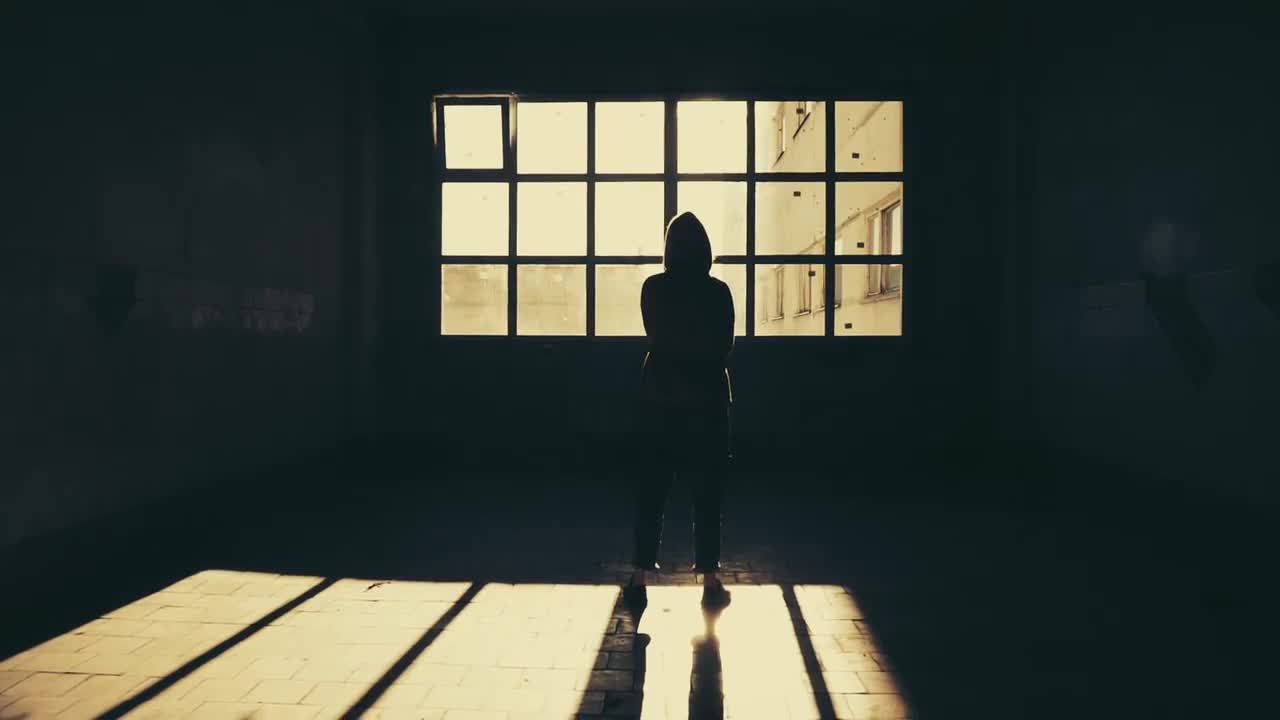 Girl Isolated Inside - Stock Video | Motion Array