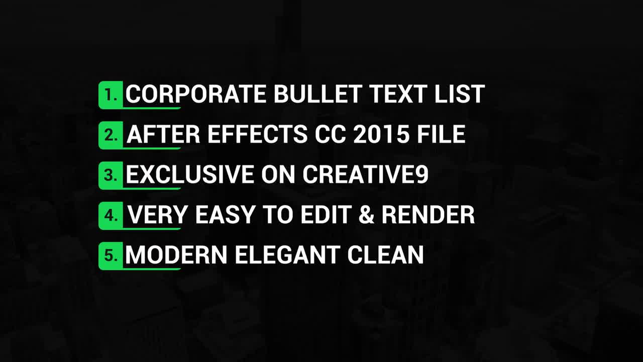 Corporate Bullet Texts - After Effects Templates | Motion Array