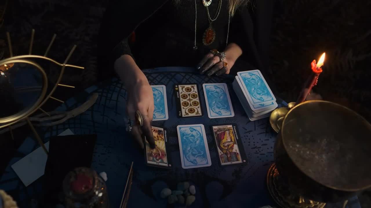 Flipping Tarot Cards - Stock Video | Motion Array