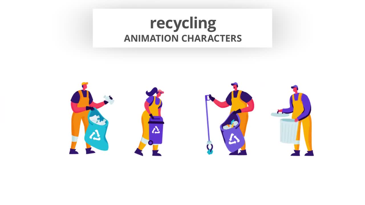Recycling - Character Set - After Effects Templates | Motion Array