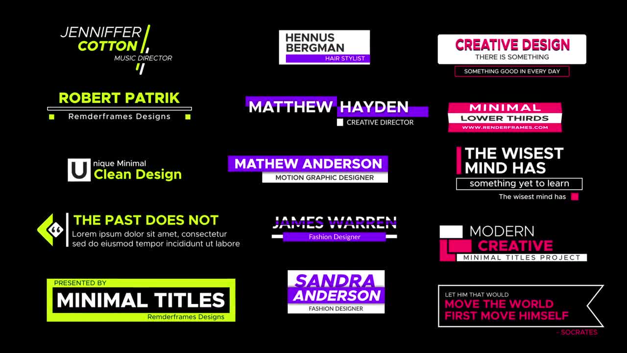 Elegant Minimal Titles - Motion Graphics Templates | Motion Array