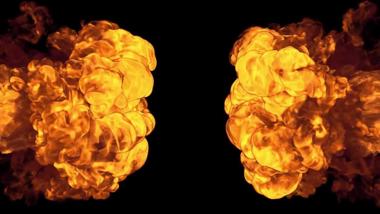 Fire Collision On Alpha - Stock Motion Graphics | Motion Array