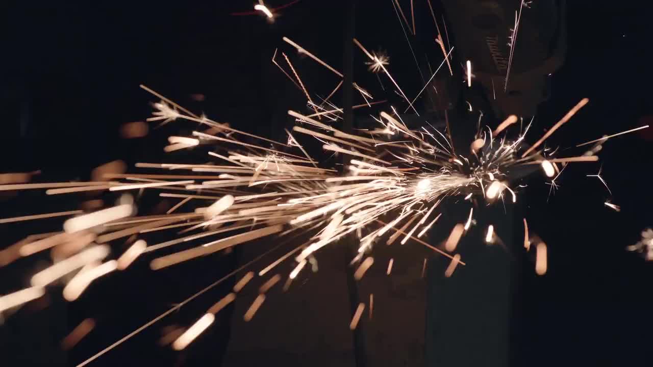 Ground Metal Sparks - Stock Video | Motion Array