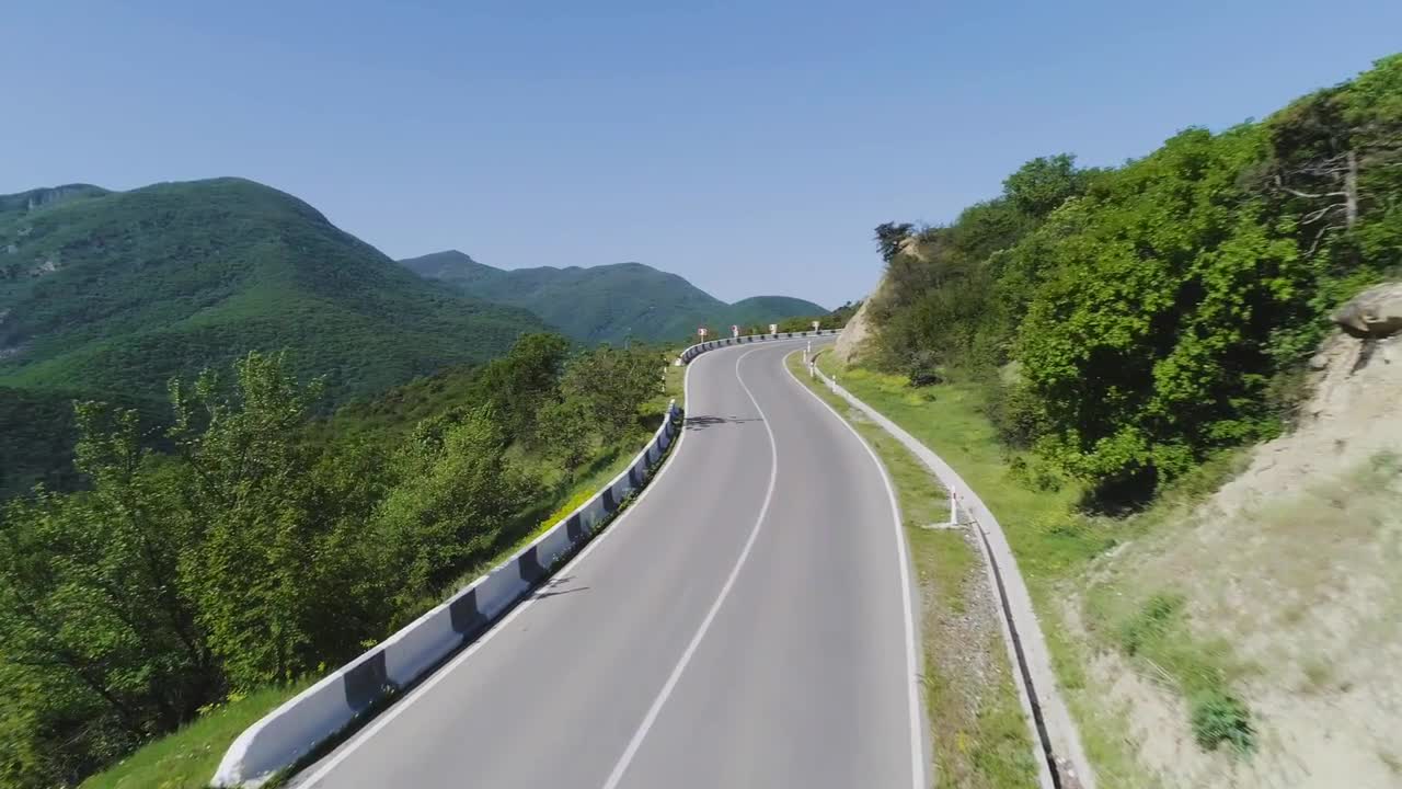Aerial View Of Mountain Road - Stock Video | Motion Array
