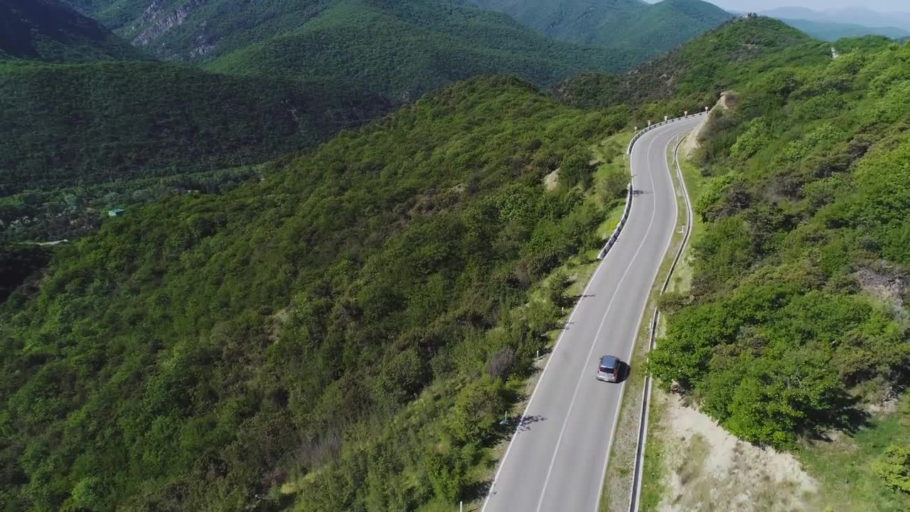Car Going Up The Mountain - Stock Video | Motion Array