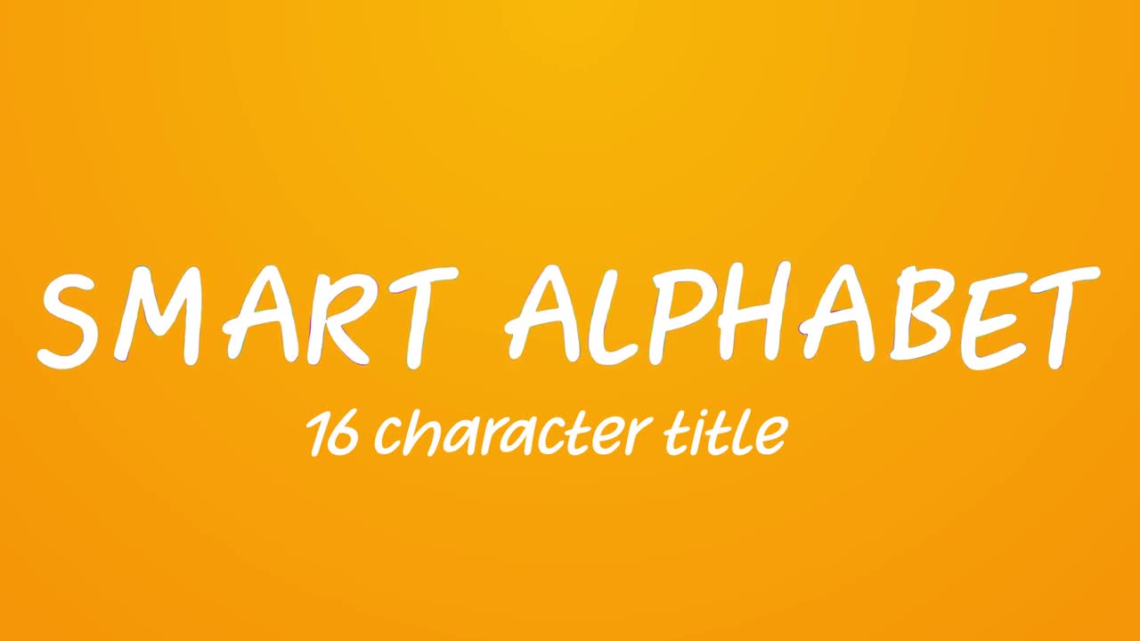Smart Alphabet Title - Motion Graphics Templates | Motion Array