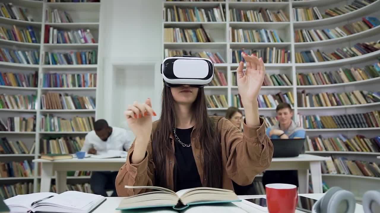 Student Using Virtual Reality - Stock Video | Motion Array